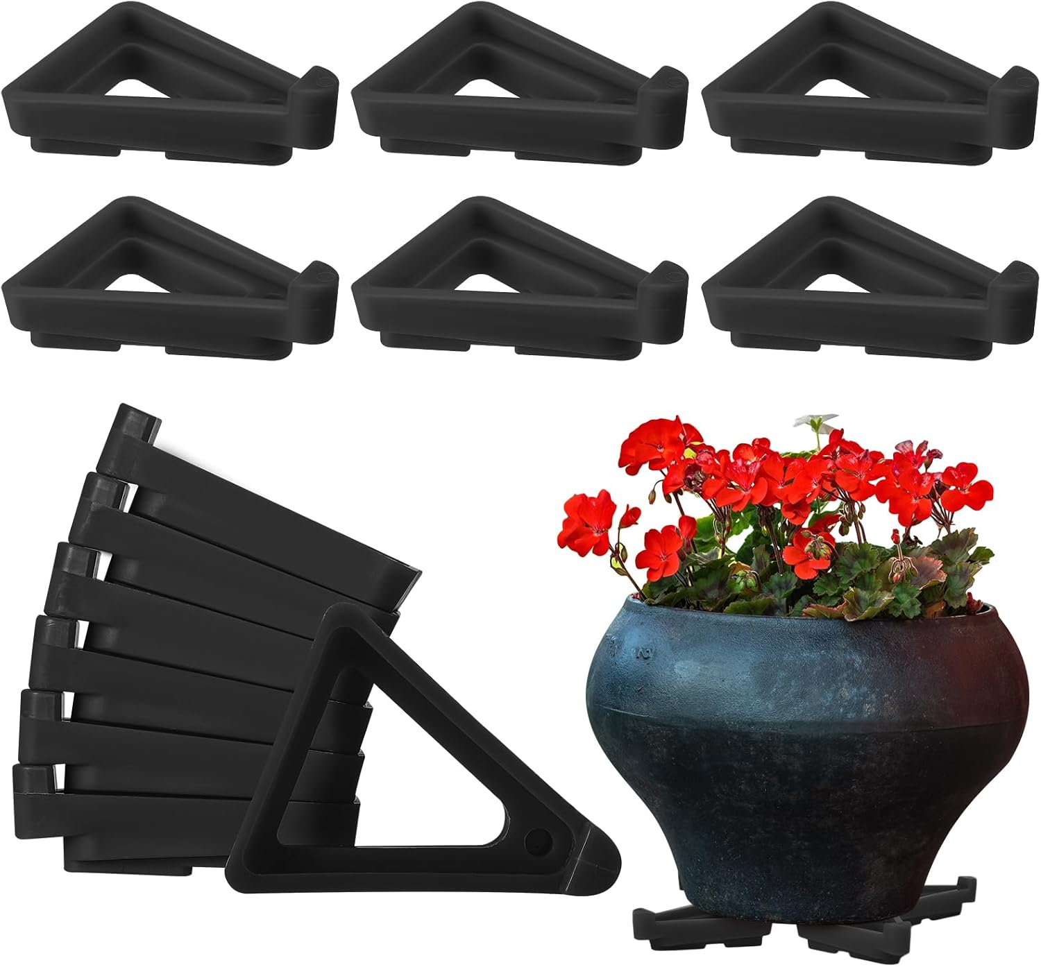 Meng Jiaran 28 Pcs Plant Pot Toes, Plant Pot Feet Triangle Breathable ...