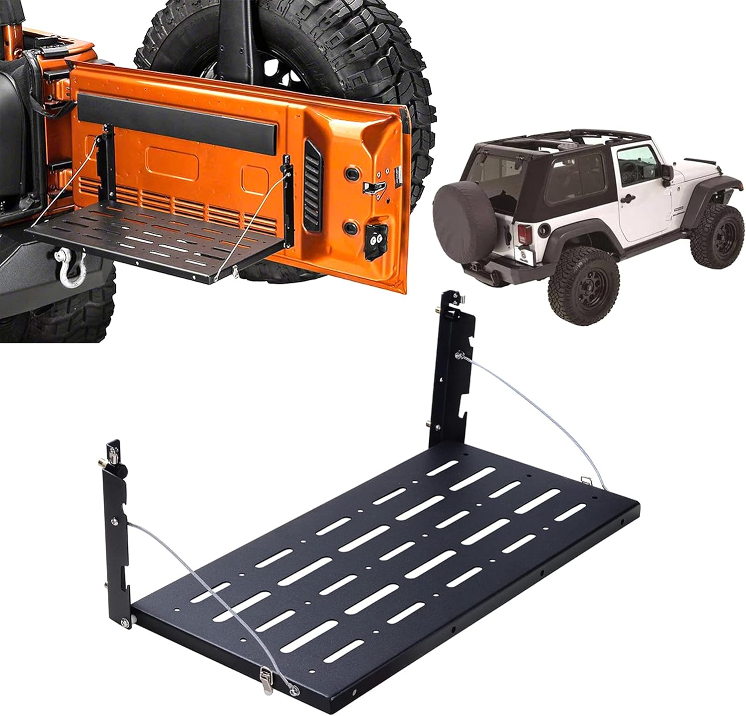 Amazon.com: Wrangler JK JKU TJ Tailgate Table Aluminum Alloy Matte ...