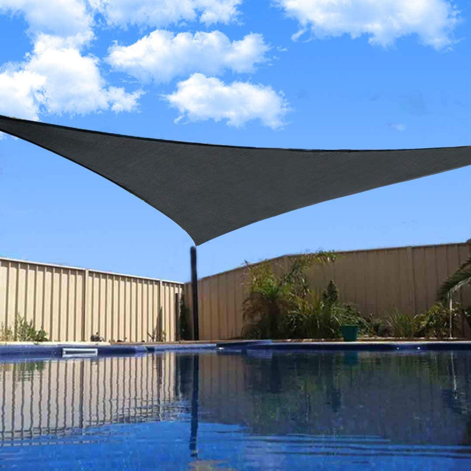 Snapklik.com : SUNLAX Sun Shade Sail 10 X 10 X 10 Dark Grey Triangle ...