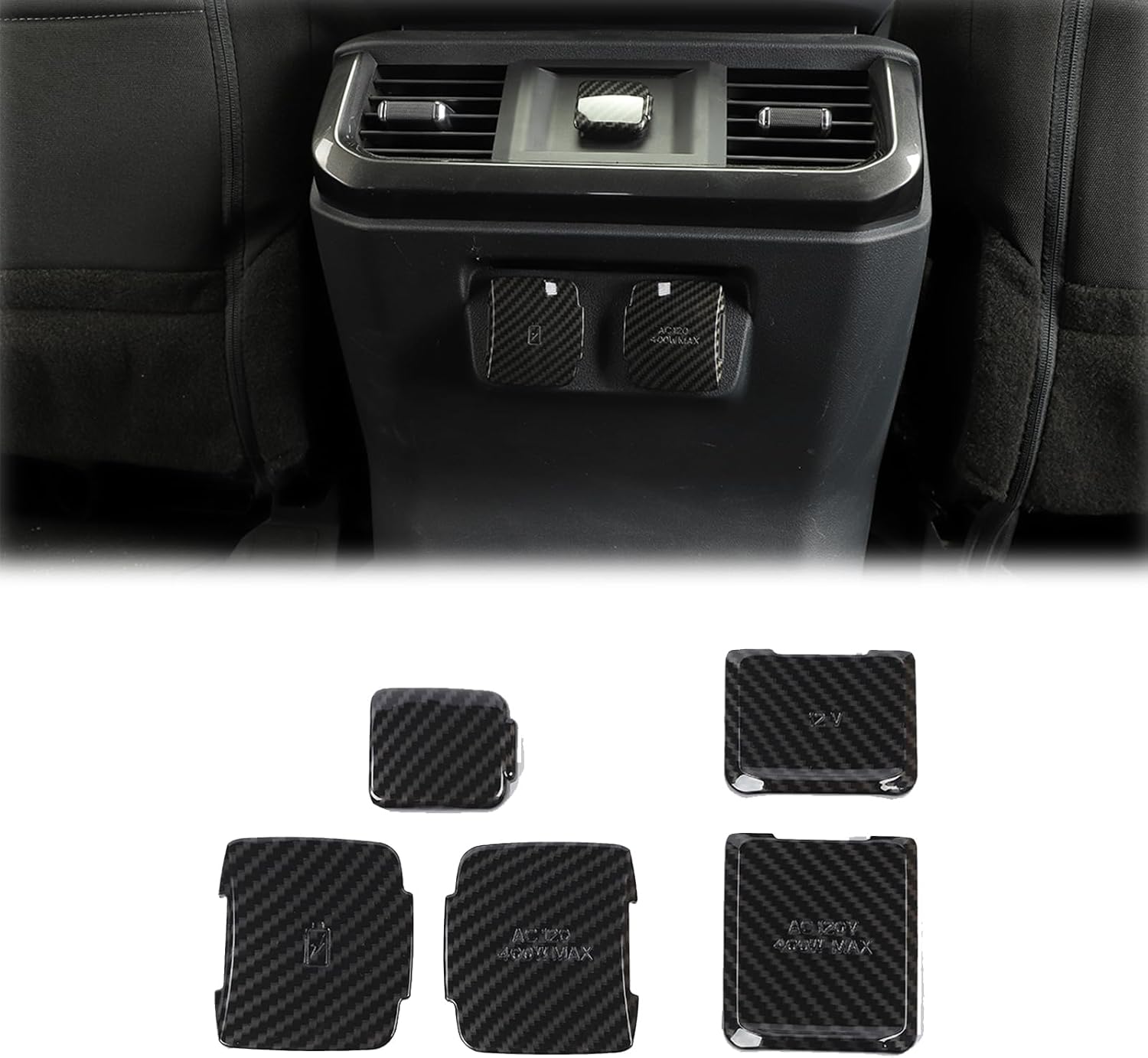 Amazon.com: Hgcar ABS Car Center Console Plug Cap Decorative Cover ...