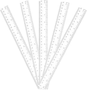 Clear Rulers,Plastic Ruler 12 inch Straight Ruler with Centimeters and ...
