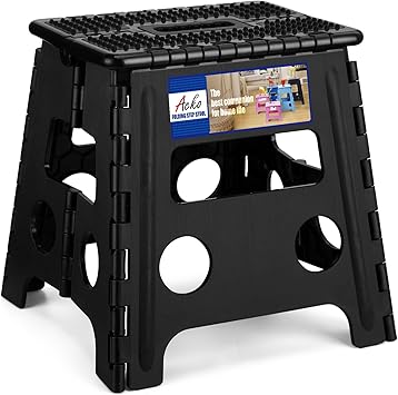 Amazon.com: ACKO Folding Step Stool 13 inch Height Premium Heavy Duty ...