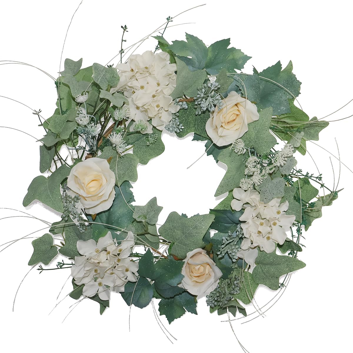 Amazon.com: 17" Spring Summer Door Wreaths for Front Door Outside All ...