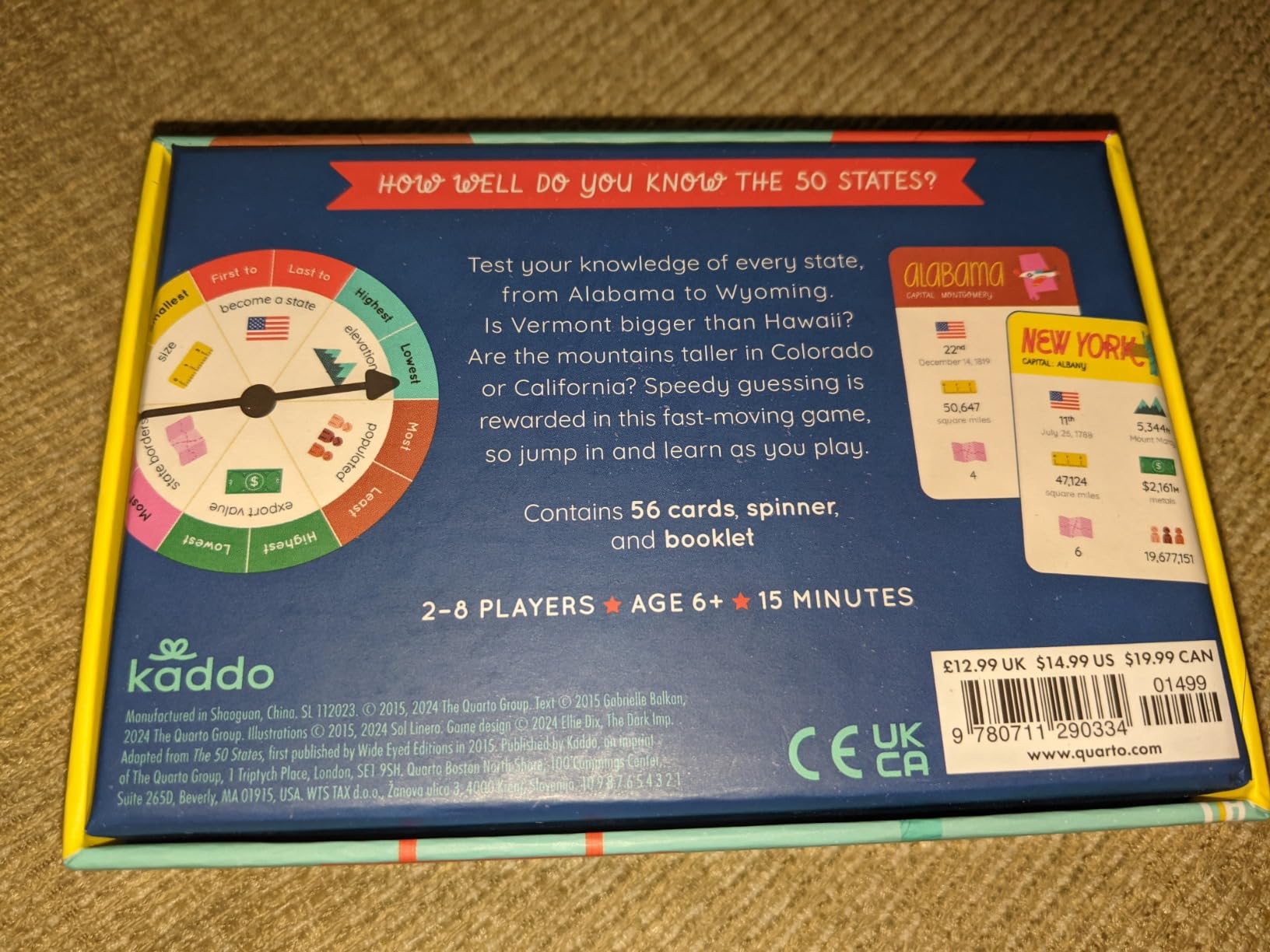 The 50 States: A Trivia Game: Test your knowledge of the 50 states ...