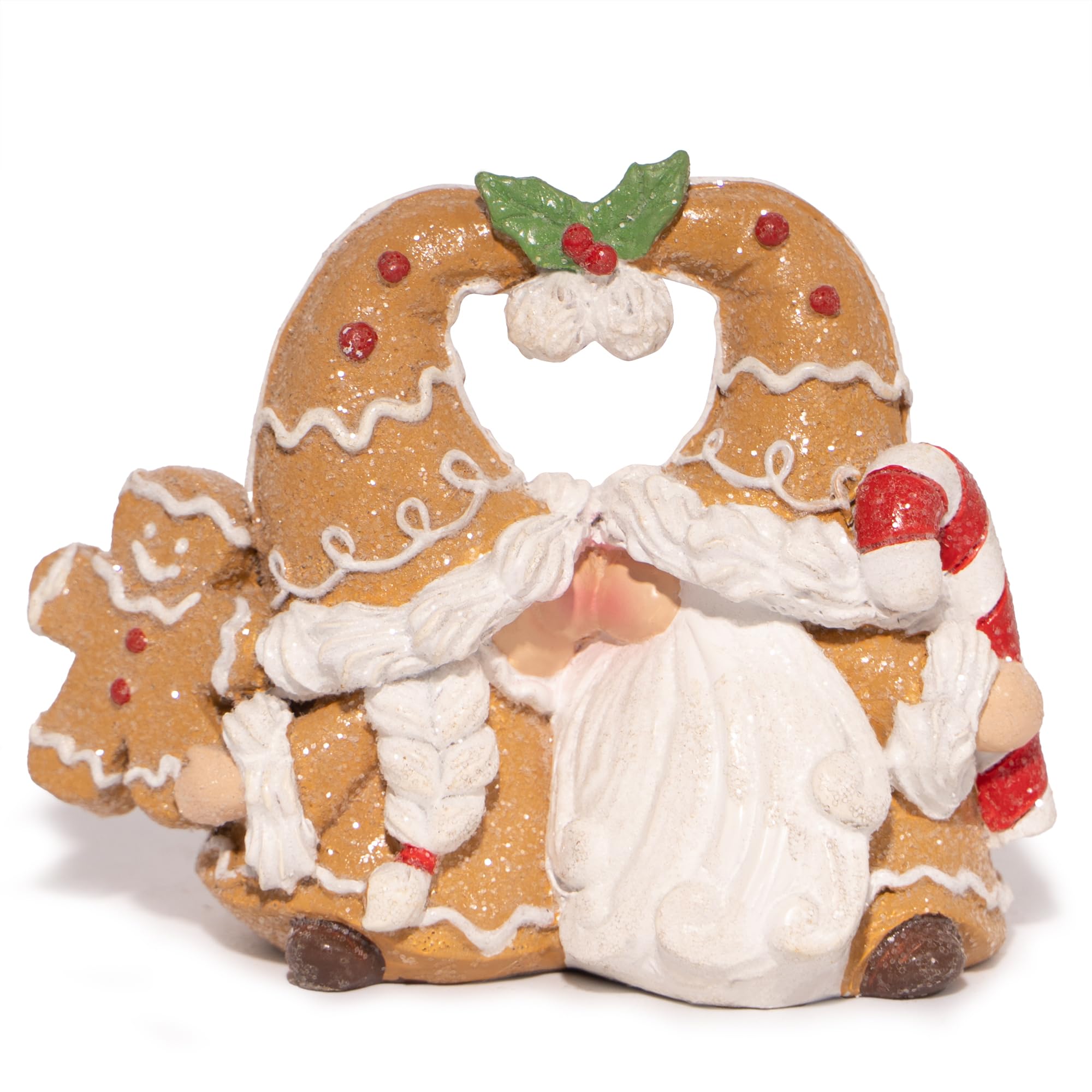 Amazon.com: Hodao Gingerbread Christmas Decor Gifts - 2Pc Resin ...
