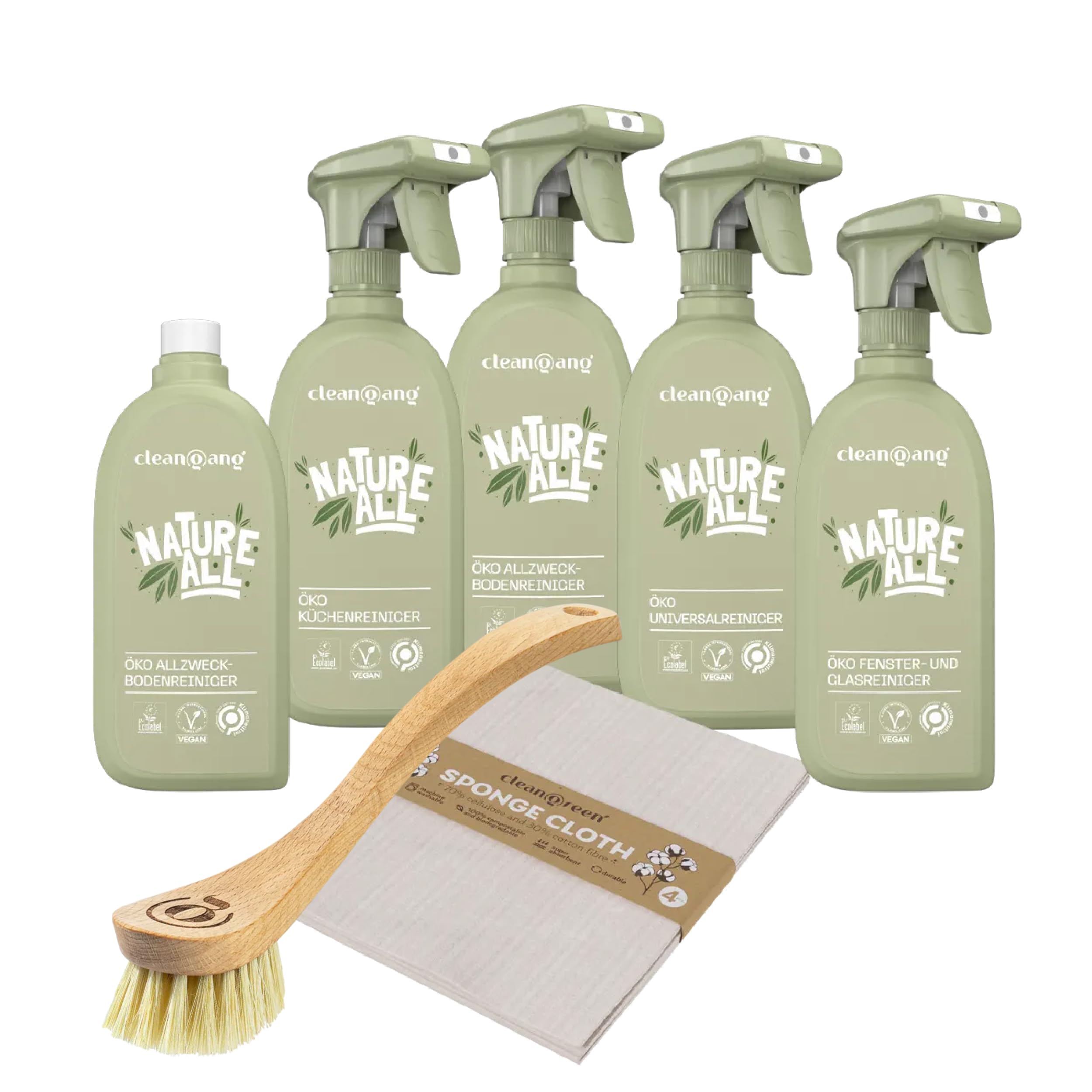 Cleangang Nature All Reinigungsmittel Set - 100% Bio, nachhaltig ...