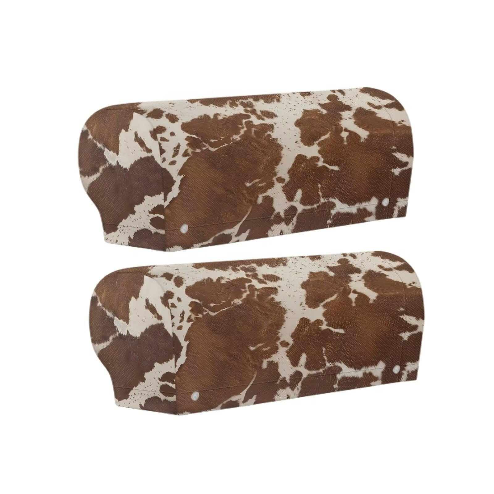 Amazon.com: Fiqyvagox Brown Cow Print Pack of 2 Elastic Couch Arm ...