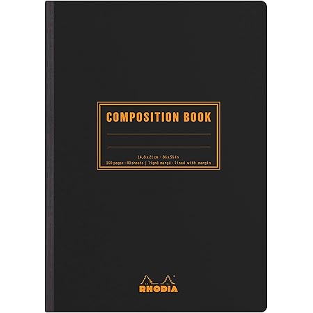 Amazon.com : Rhodia Classic Composition Book, A5, Lined, 80 Sheets ...