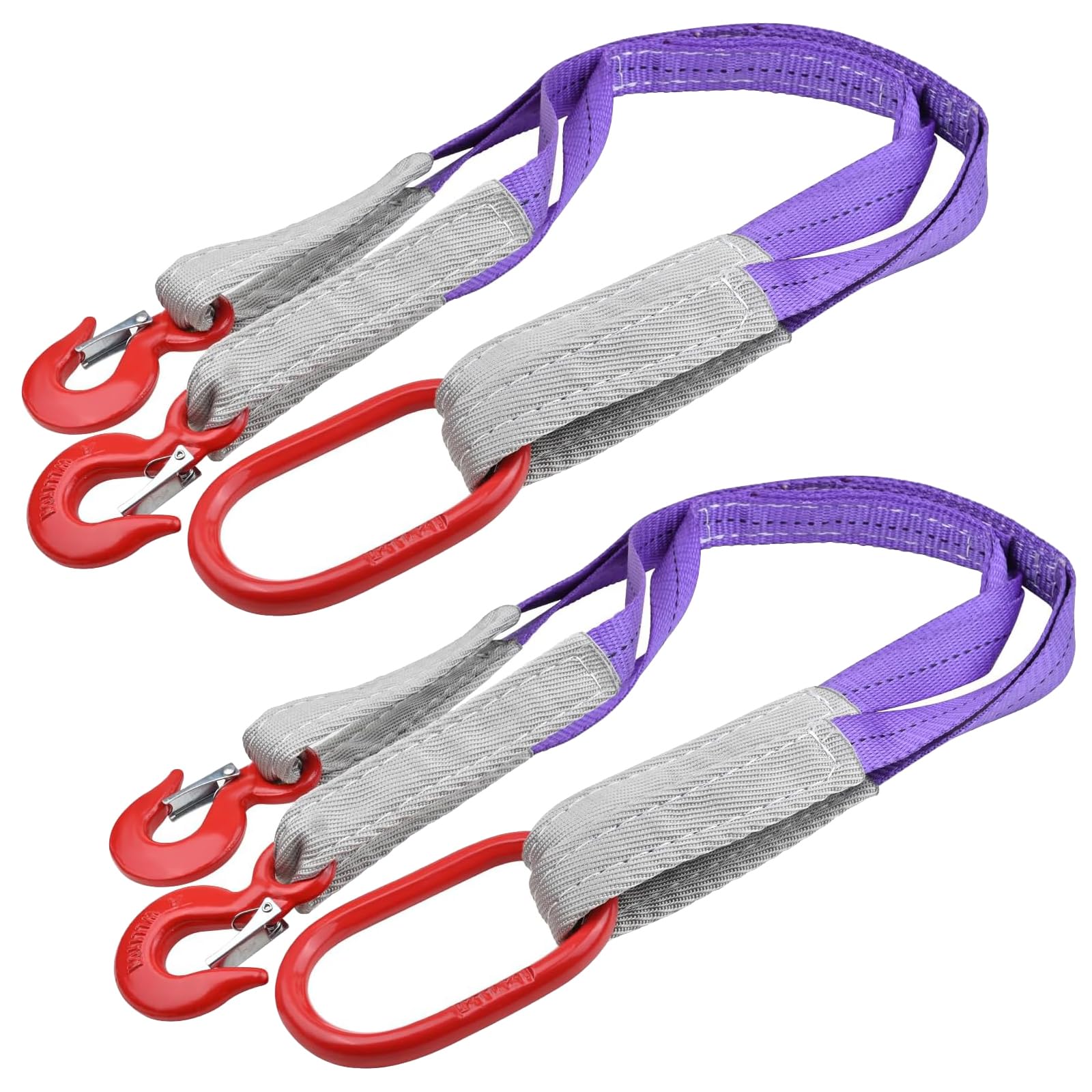 Amazon.com: Vigtayue 2 PCS Lifting Slings Straps with Hooks - 3.3 FT ...