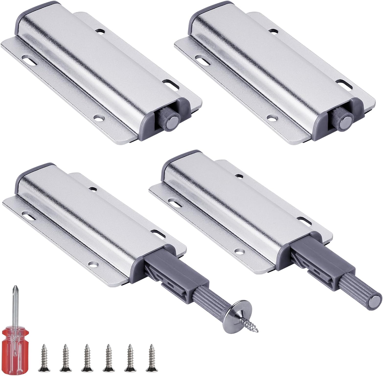 ELYUAN 4 Pack Magnetic Push Latches Push to Open Door Latch Cabinet ...
