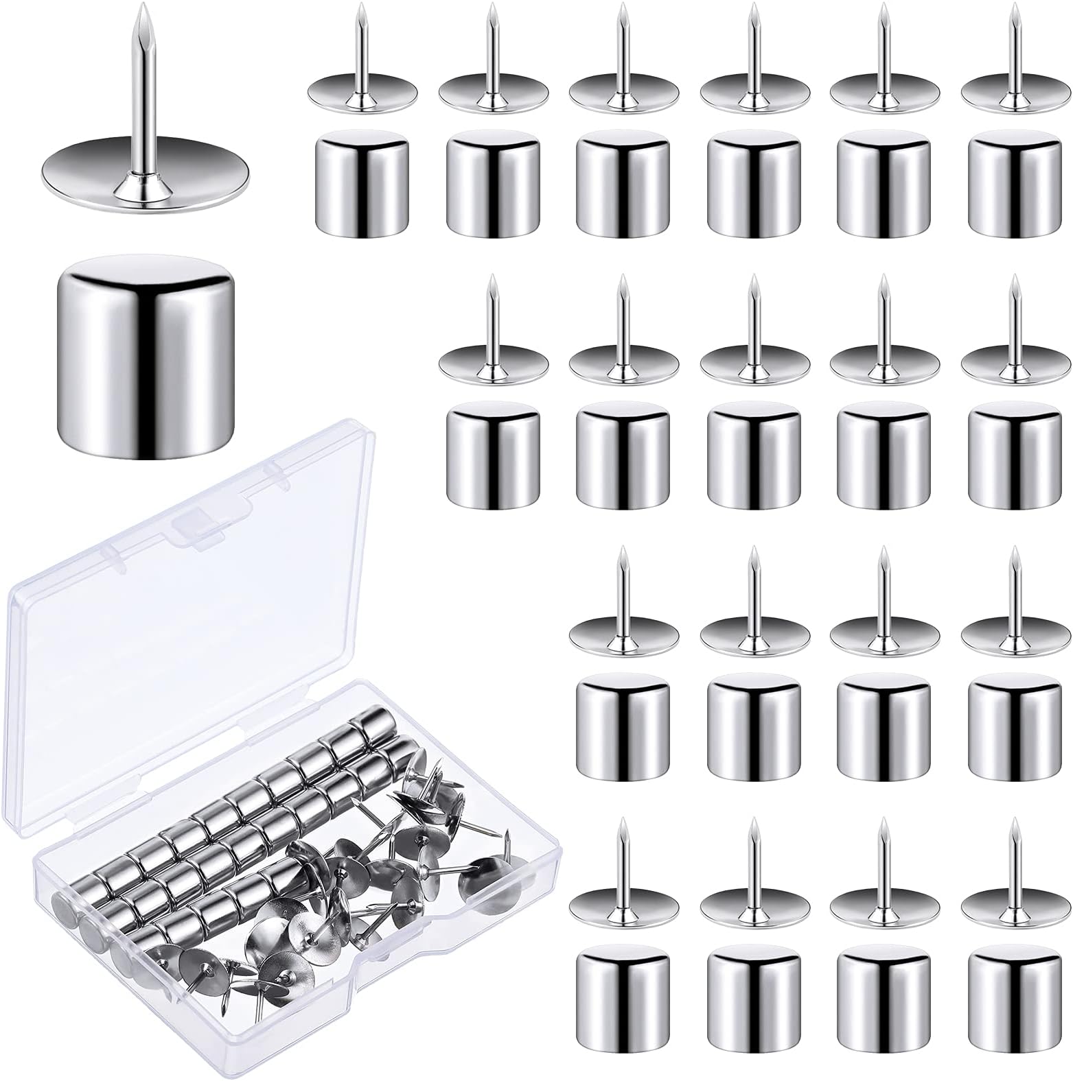 Amazon.com: Thumb Tack Magnets, Innovative for Bulletin Office Pin Set ...