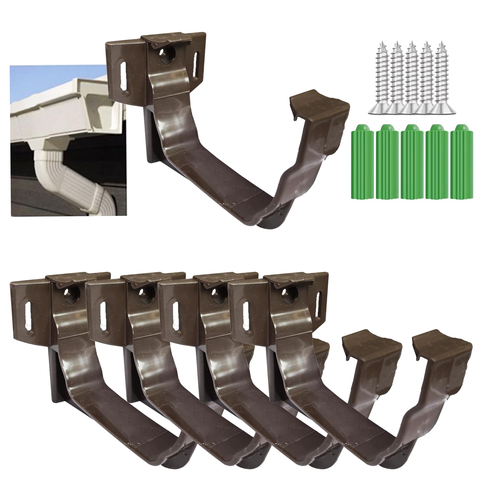 Exterior Gutter Hook - BCEHACBITI Gutter Hangers Gutter Brackets Hidden ...