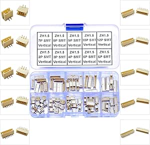 Amazon.com: Kidisoii JST Connector Kit, ZH1.5 SMT Header Jst 1.5mm Pitch IC Socket Plugs Adapter ...