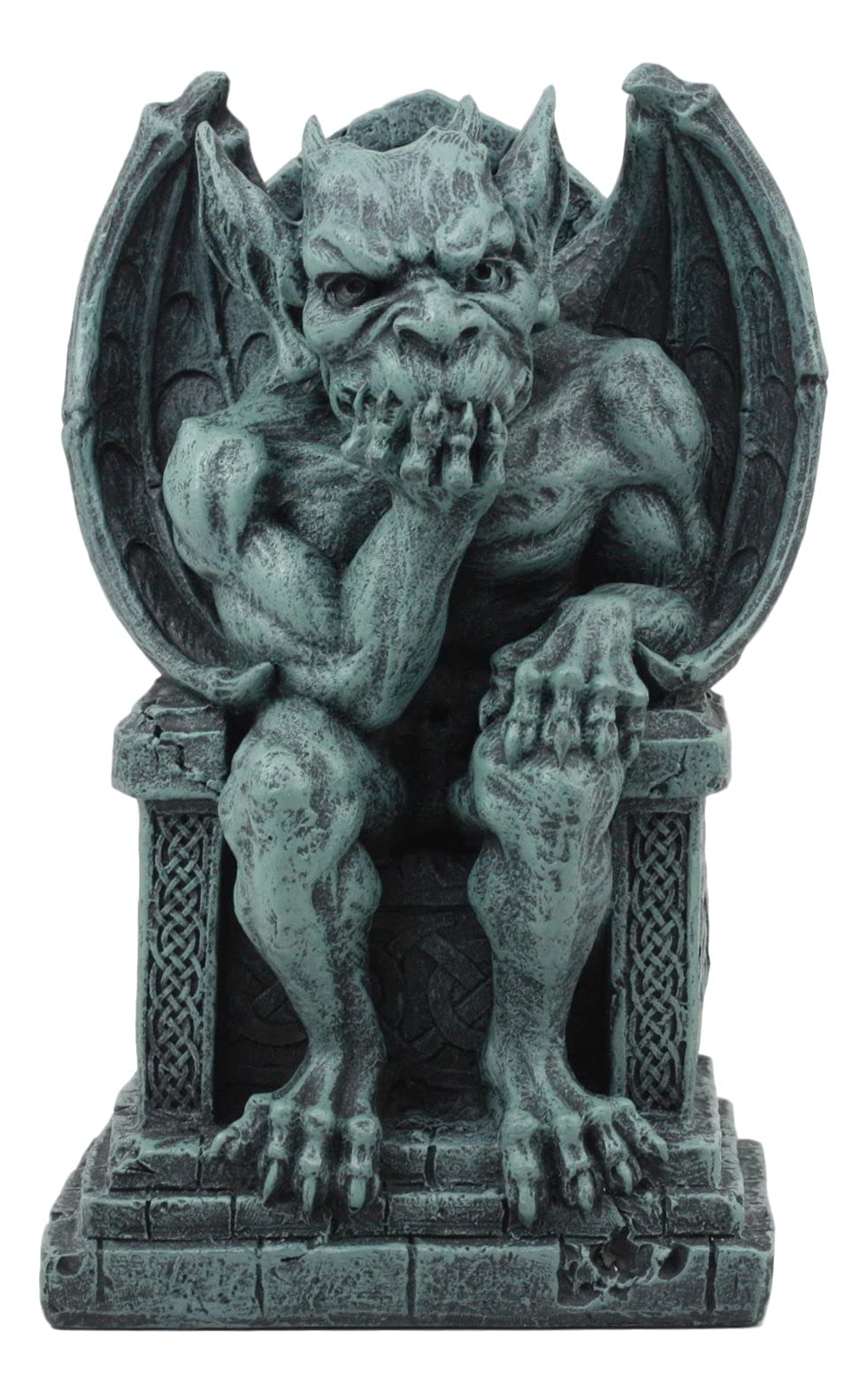 Ebros Stoic Gothic Notre Dame Thinker Gargoyle Statue 7.25" Tall Le ...