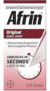 Amazon.com: Afrin Original Spray, 0.5 Ounce : Health & Household