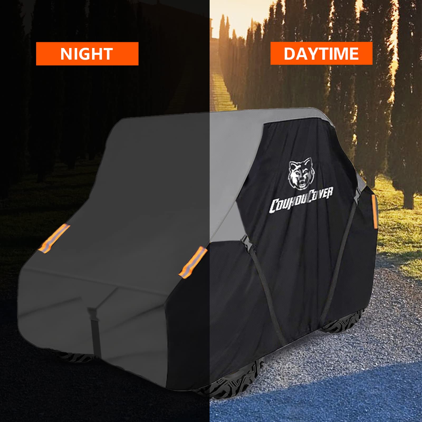 UTV Cover, Heavy Duty 420D Waterproof Side by Side Cover Accessories, 2 ...