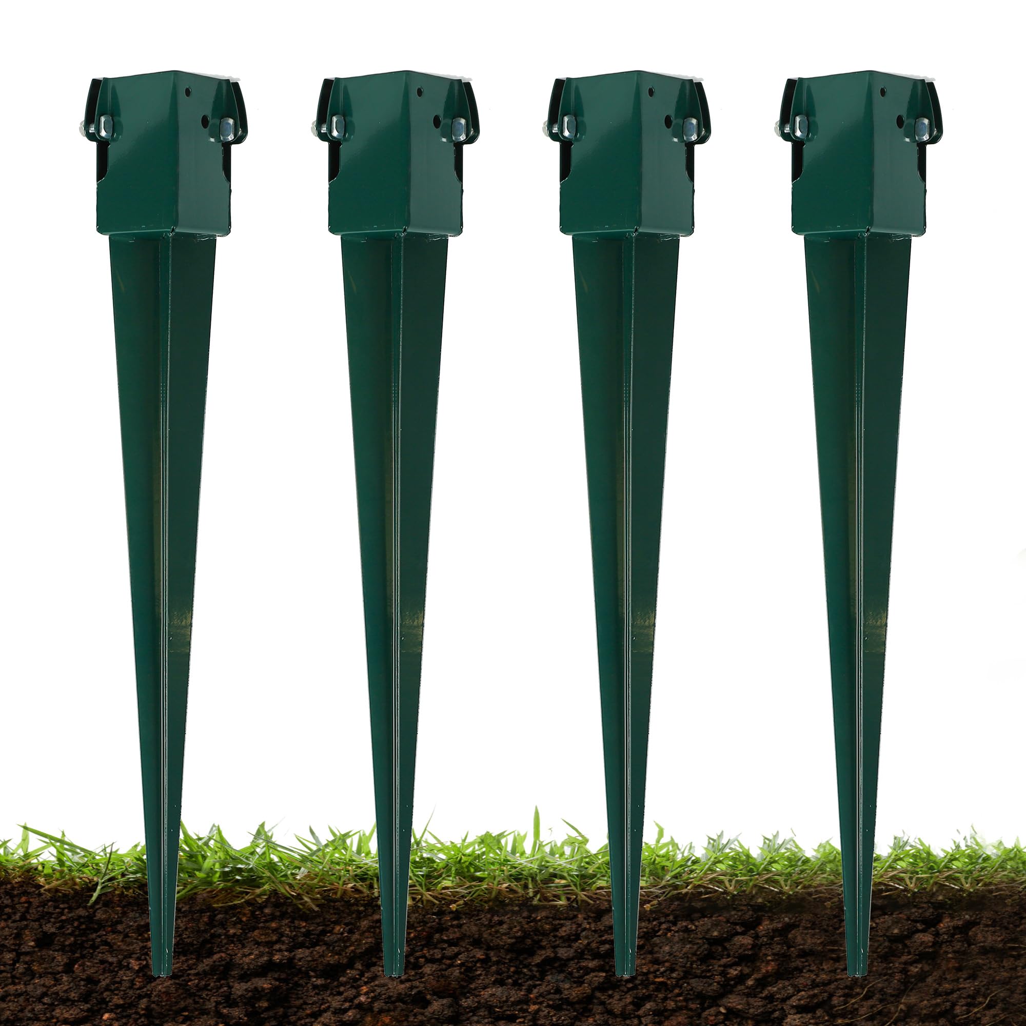 Amazon.com : PROWORX Fence Post Anchor 36 x 4 x 4 Inches Ground Spike ...