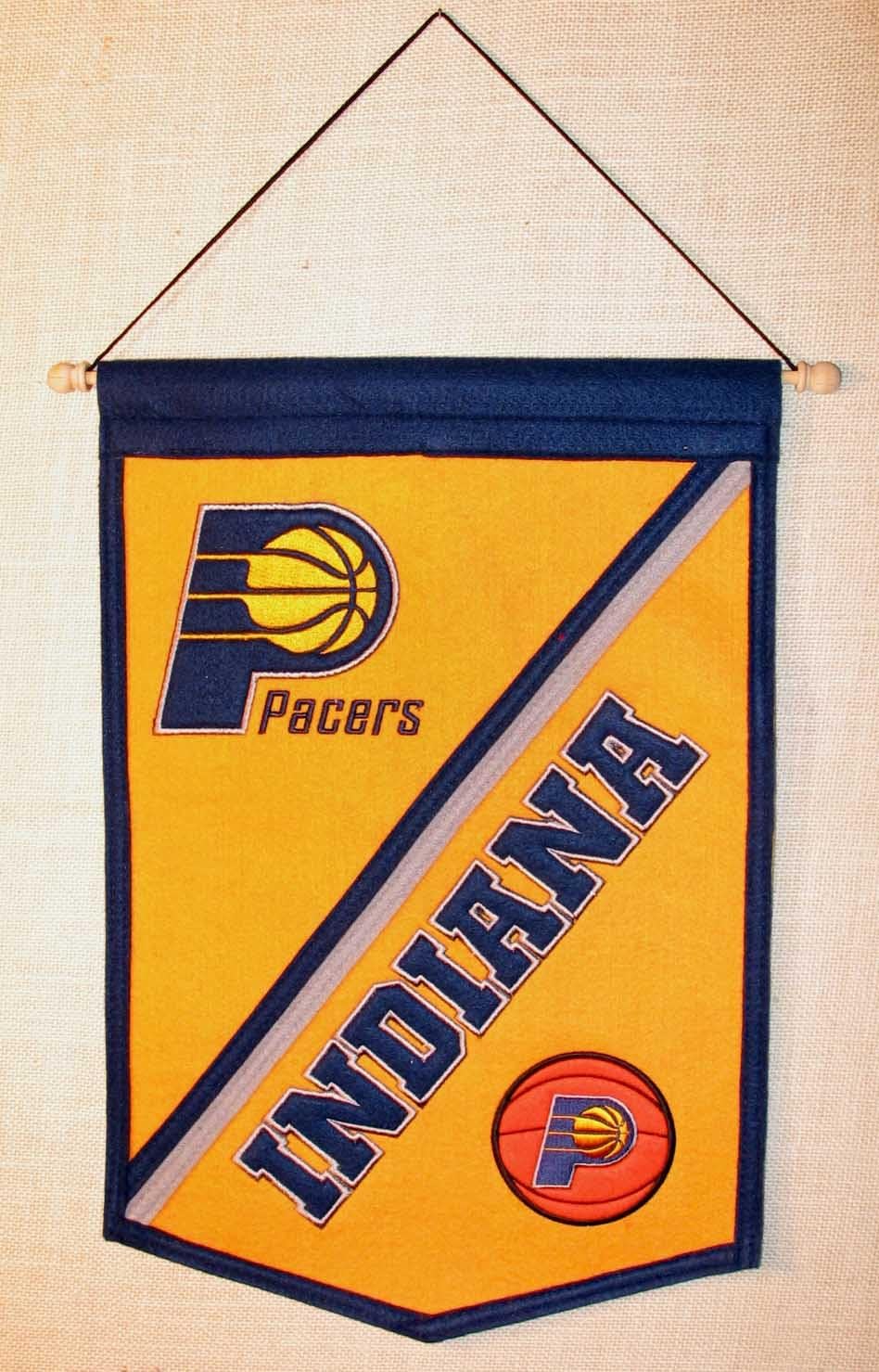 Amazon.com : Indiana Pacers 12x18 Traditions Wool Banner : Sports ...