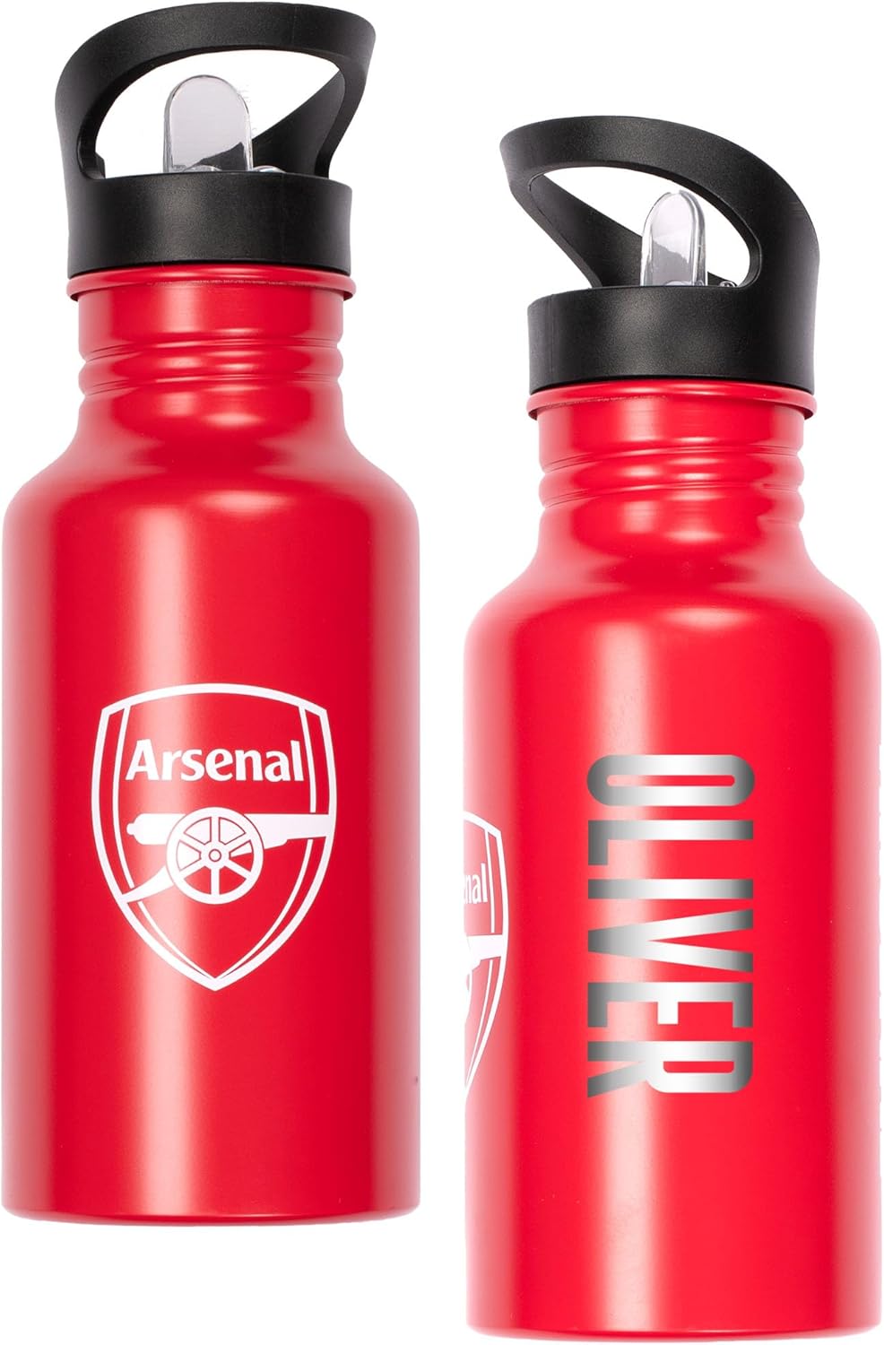 Arsenal FC Personalised Metal Water Bottle 500ml – Engraved Name School ...