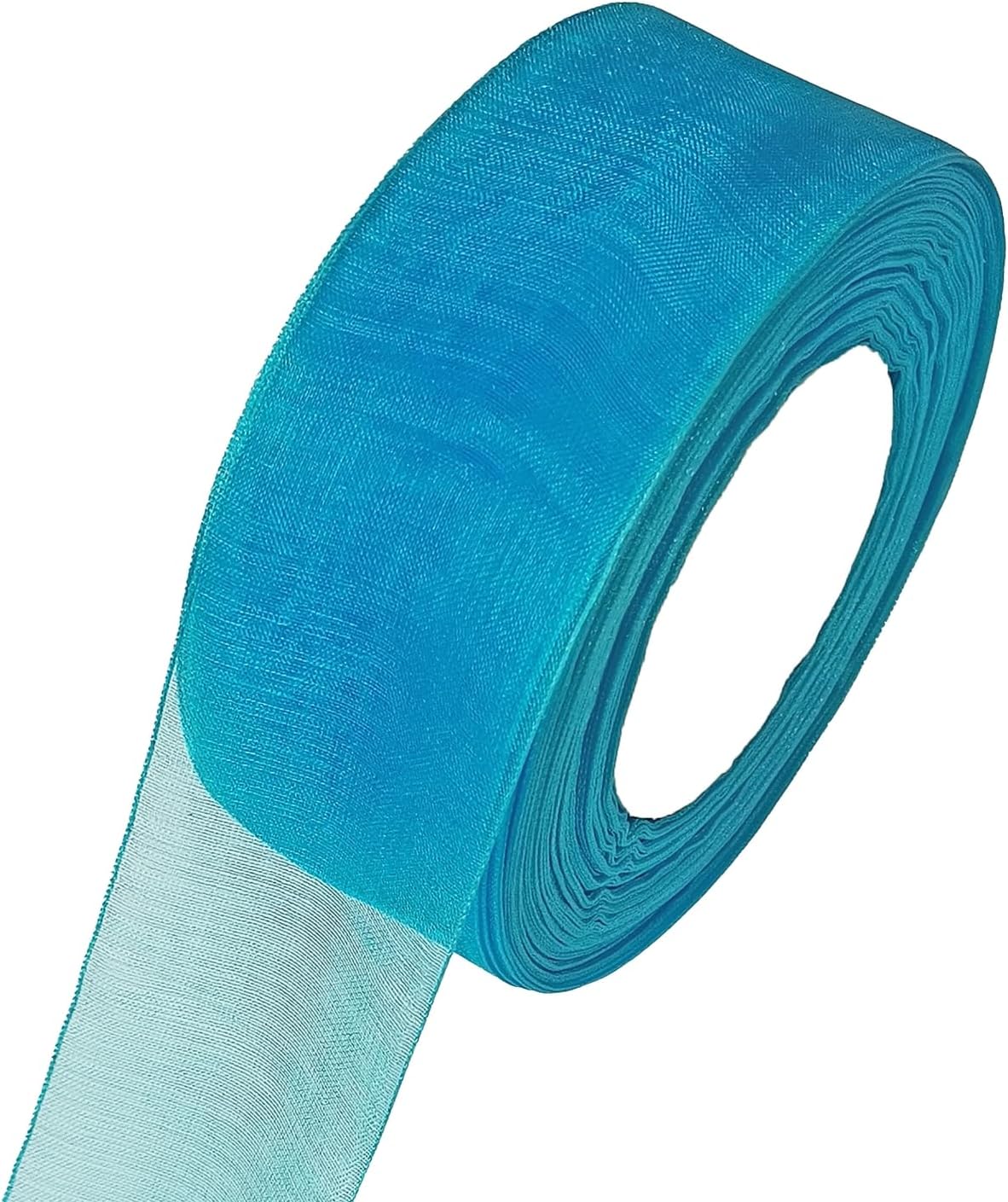 Amazon.com: Peacock Blue Organza Ribbon for Gift Wrapping 1.5 Inch ...