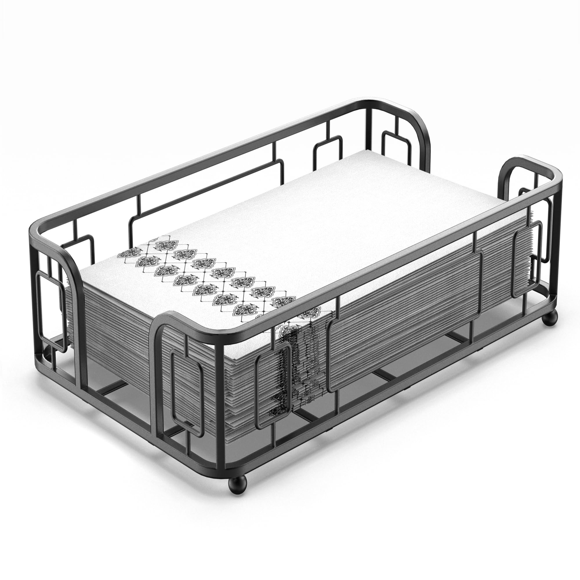 Amazon.com: LEVIMETREE Guest Napkin Tray - Black Napkin Holder for ...