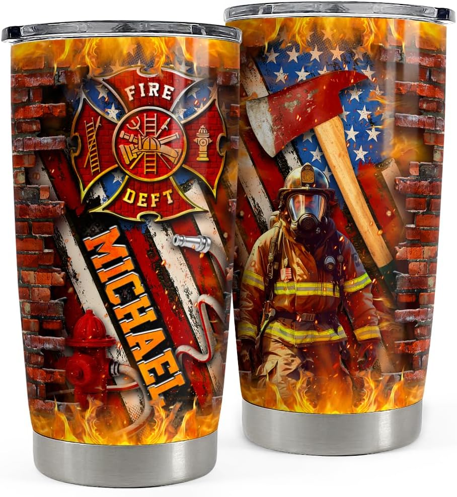 Amazon.com | Personalized Firefighter Gifts for Men Firemen ...
