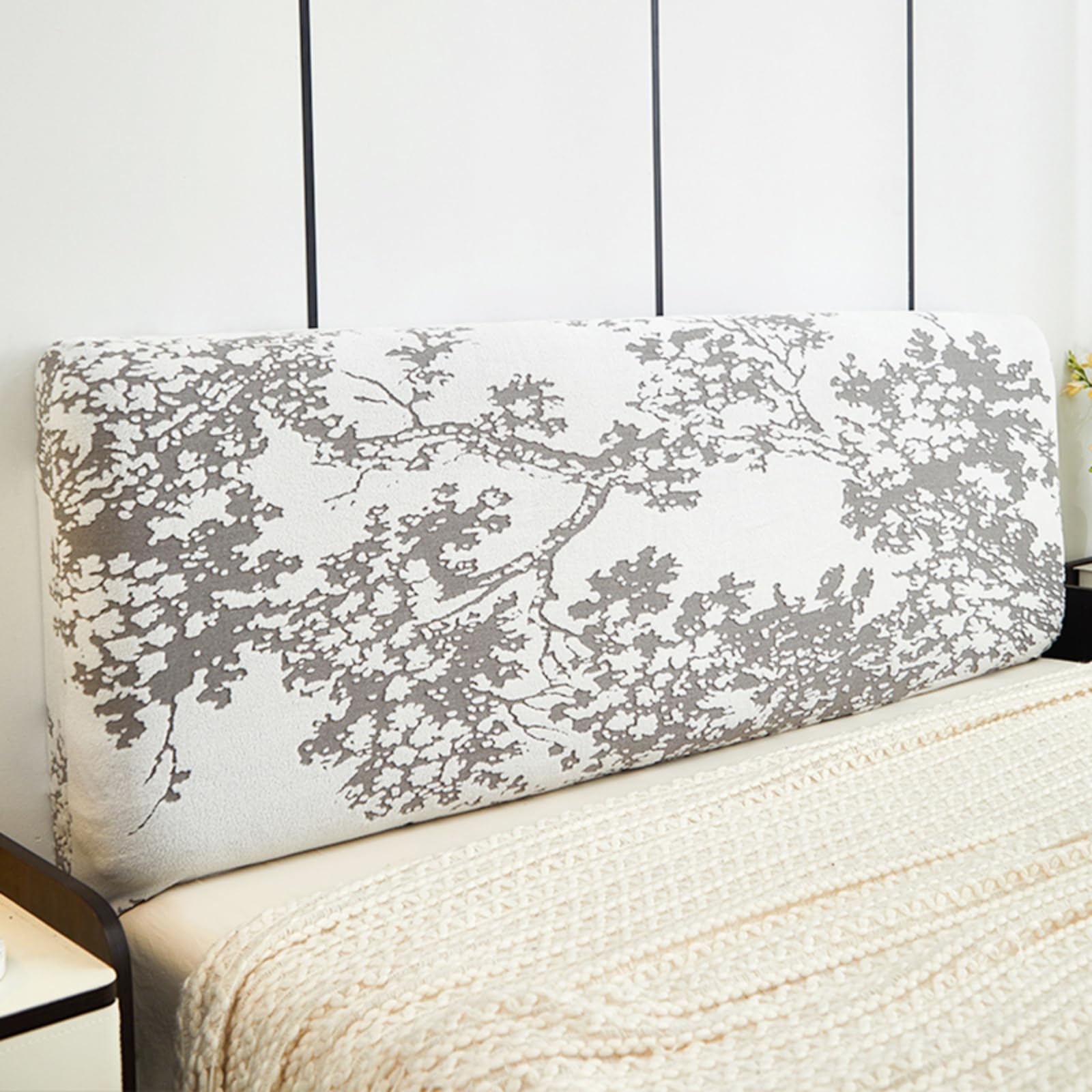 Amazon.com: Flannel Headboard Covers, Queen King Size Bed Headboard ...