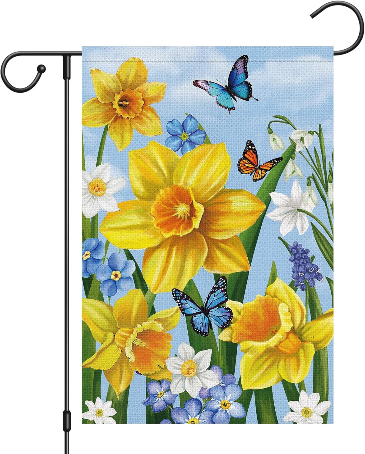 Amazon.com : Heyfibro Spring Flower Welcome Garden Flag 12x18 Double ...