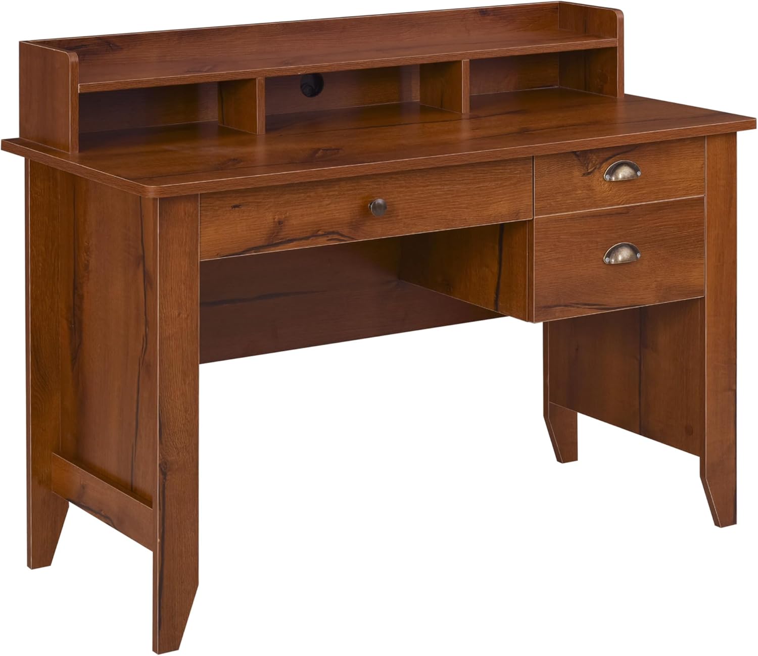 HOMCOM Computer Desk with Storage Hutch, Drawers, Shelf, Home Office ...