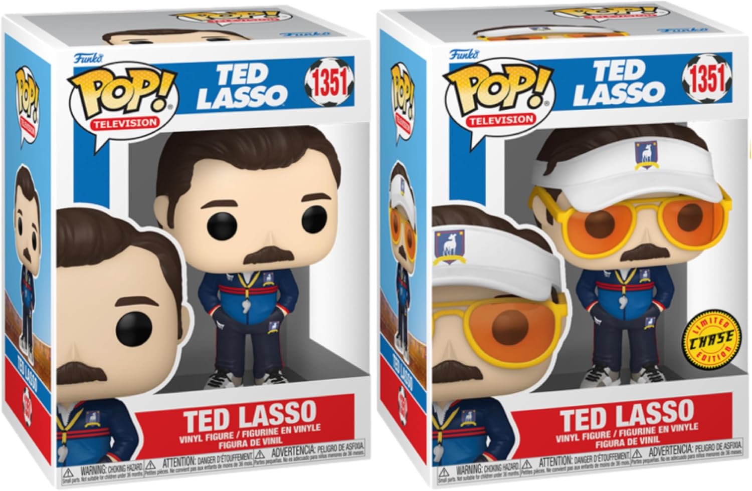 Amazon.com: Funko Pop! TV: Ted Lasso Bundle (2-Pack) – Ted Lasso in ...