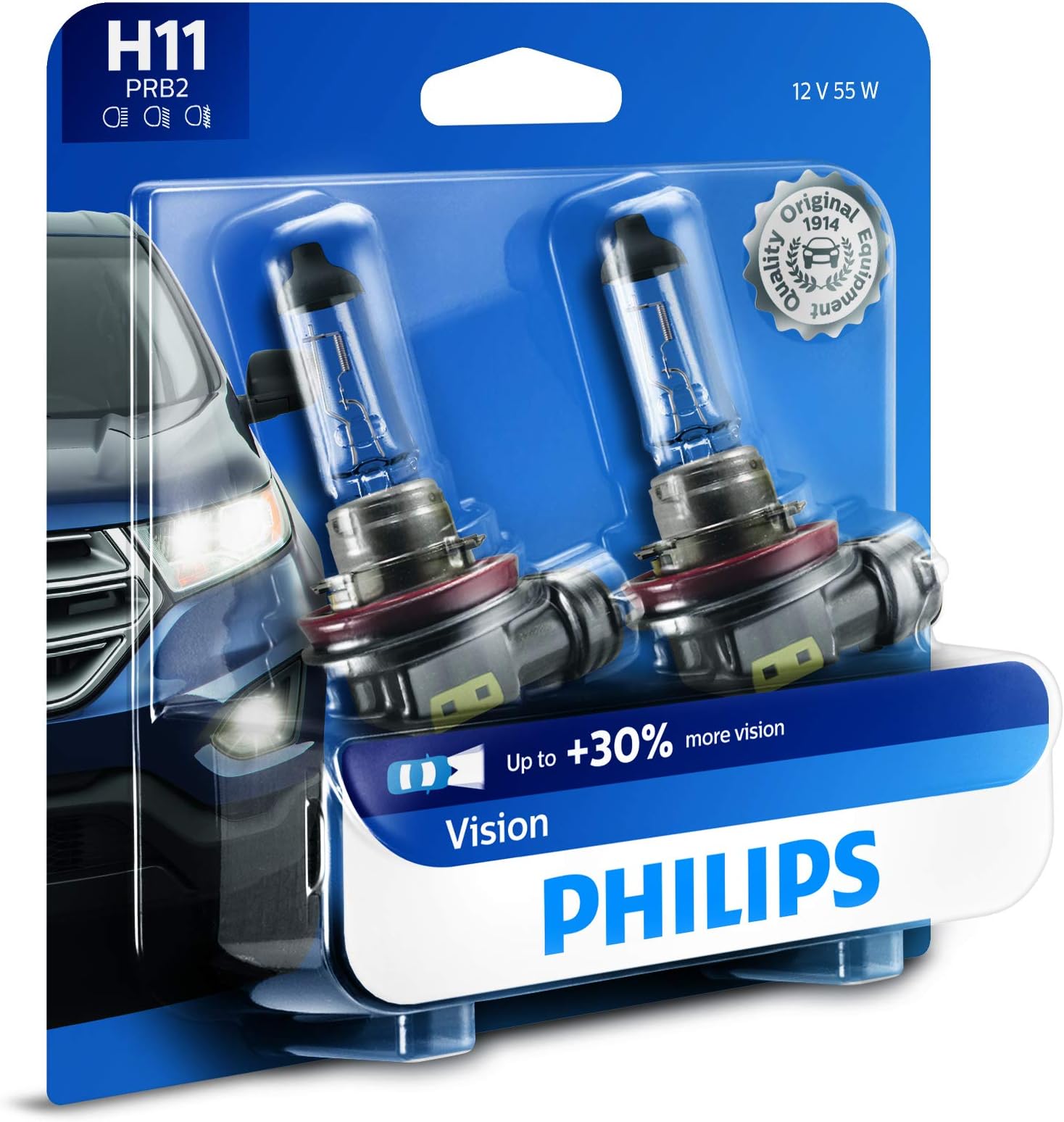Amazon.com: Philips 12362LLECOC1 Long Life Halogen 12362 H11 12362 ...