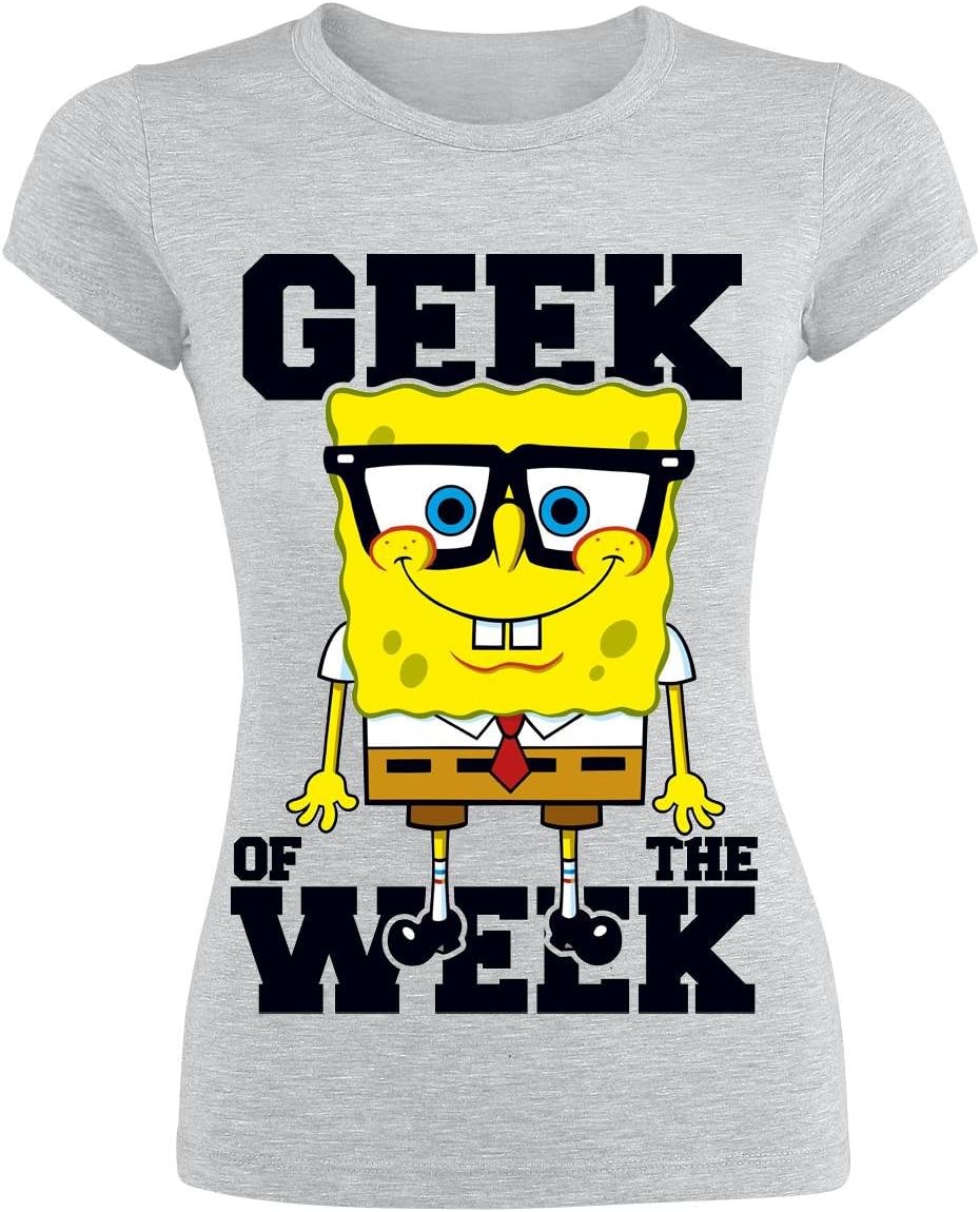 Amazon.com: SpongeBob Squarepants T Shirt Geek Of The Week Official ...