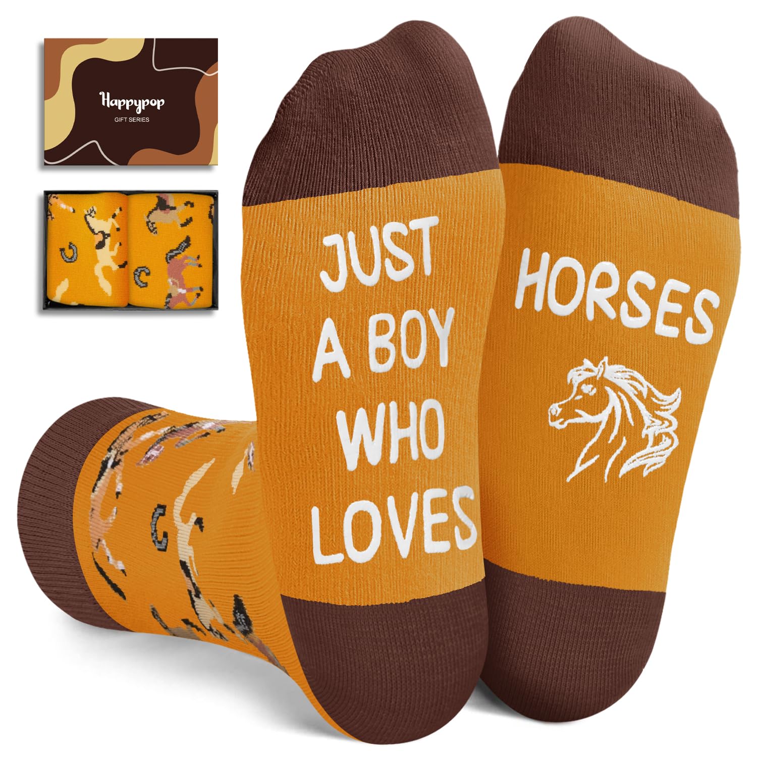 Amazon.com: HAPPYPOP Funny Horse Gifts for Boys - Brown Horse Gifts for ...