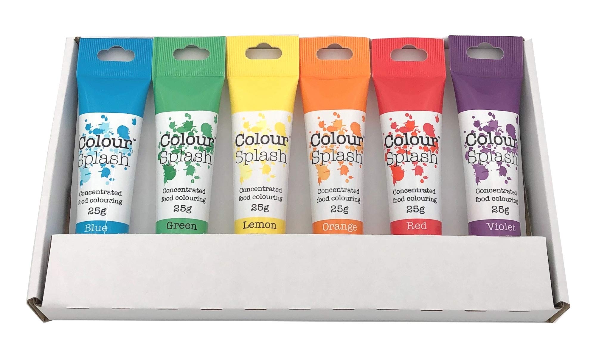 Colour Splash Food Colouring Gel Rainbow Colours 6 Set, supplied in ...