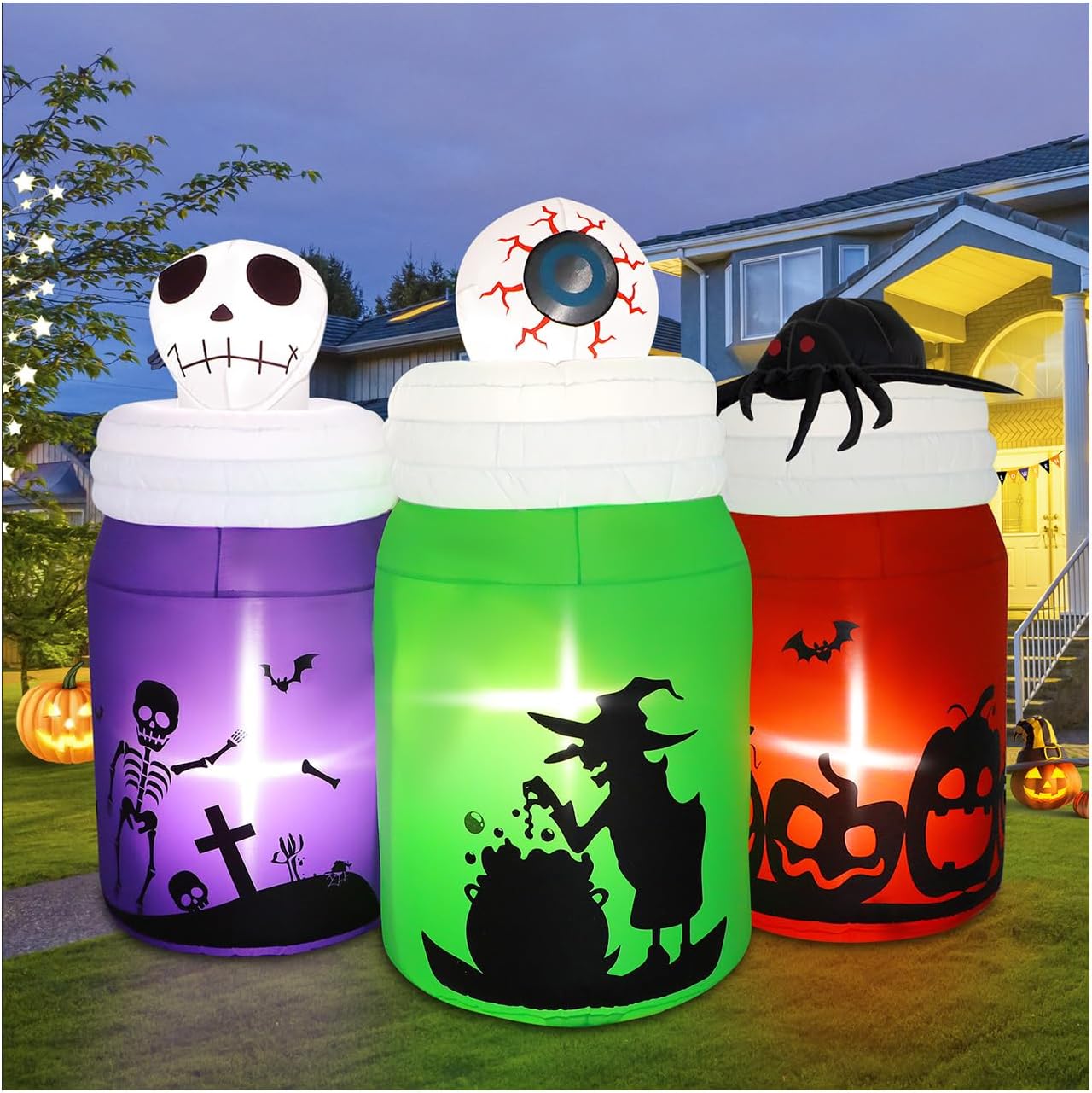 Amazon.com: Spinosaurus 6 FT Halloween Inflatables 3 Large Bottles ...