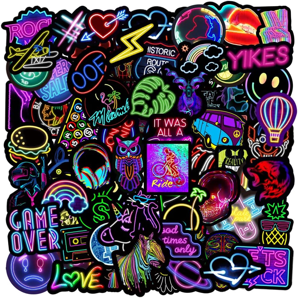 RGBEE Wasserfeste Aufkleber Sticker Set 100 Stücke, Vintage Graffiti ...