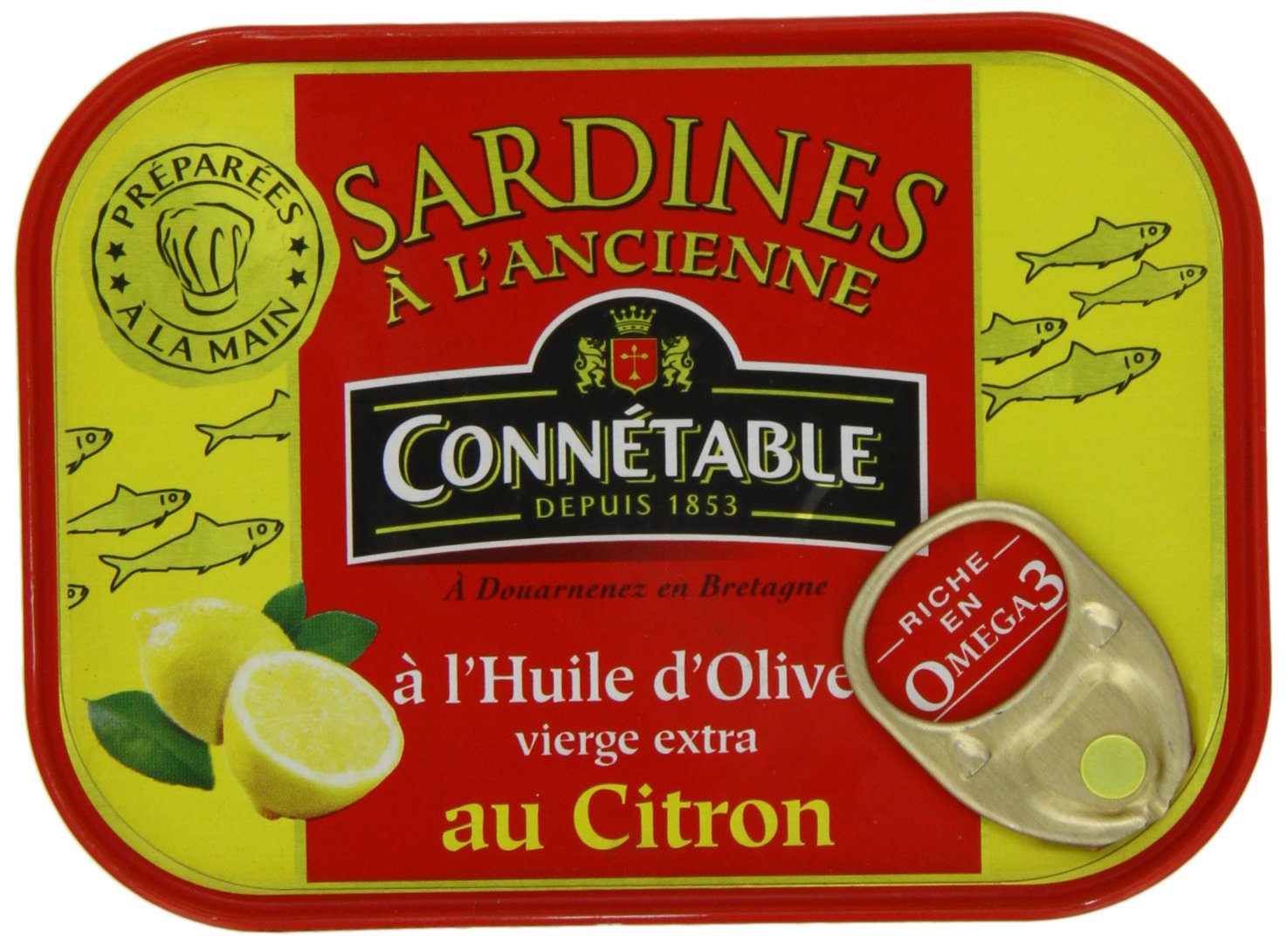 Amazon.com: Connetable - Au Citron Sardines - 115g : Grocery & Gourmet Food