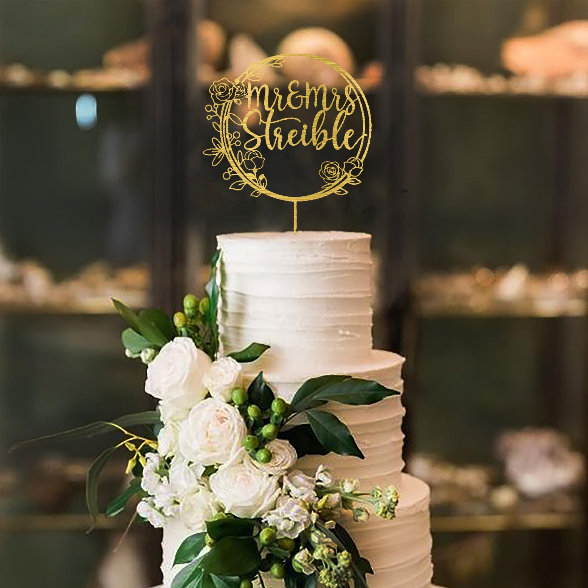 Gold Wedding Cake Topper