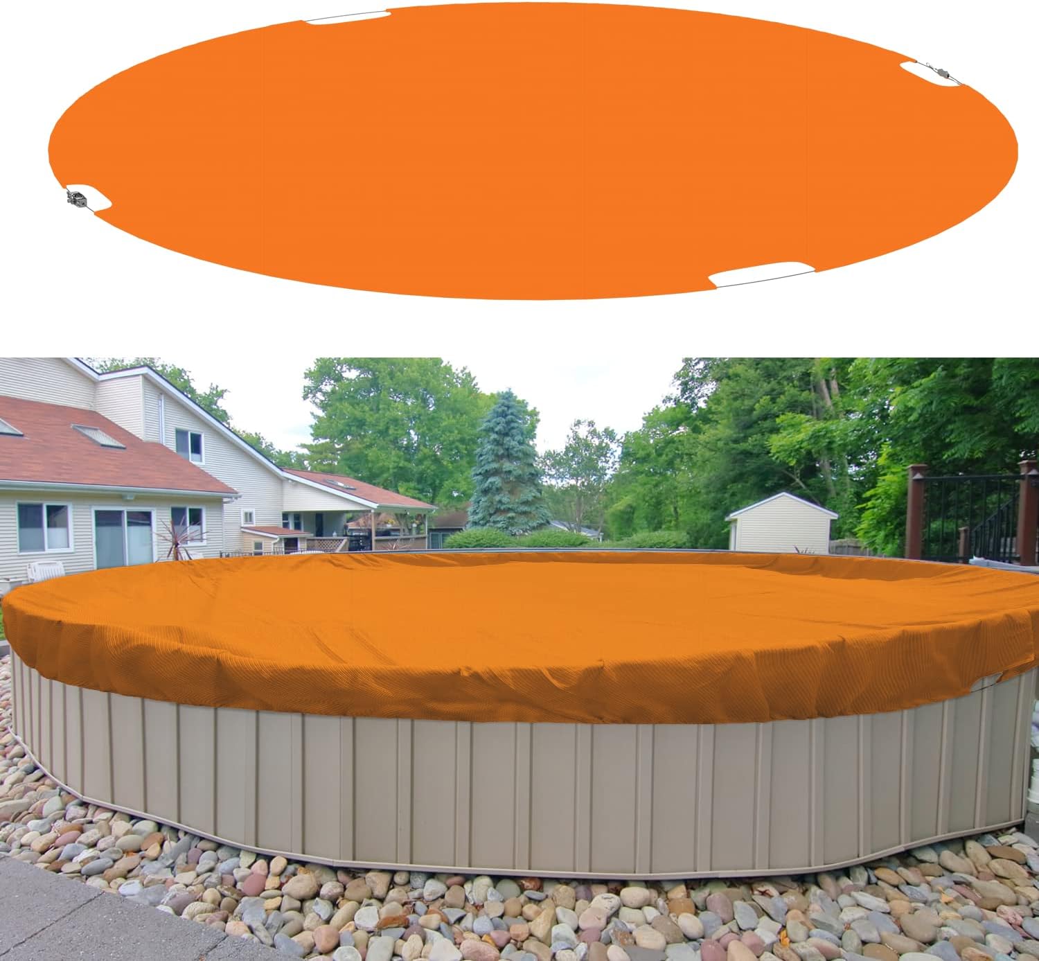 Amazon SunnyRoyal Pool Cover For Above Ground Pools 21ft Round