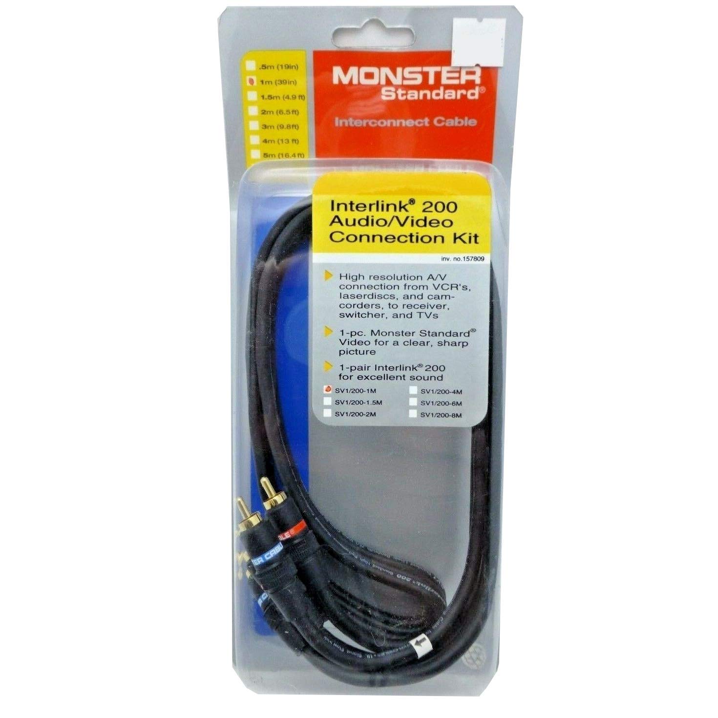 Monster Cable SV1/200-1M Monster Standard Composite Video/Interlink 200 ...