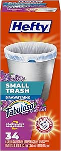Hefty Small Trash Bags, Fabuloso Scent, 4 Gallon, 34 Count : Amazon.com.mx: Salud y Cuidado Personal