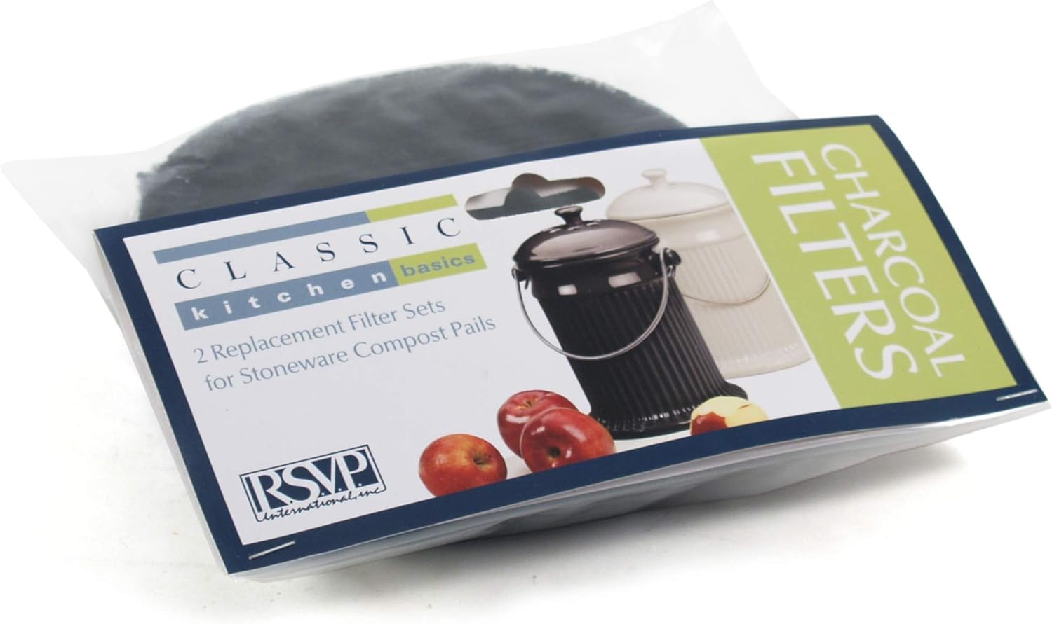 Amazon.com: 2 SETS ceramic COMPOST pail charcoal REPLACEMENT filter ...