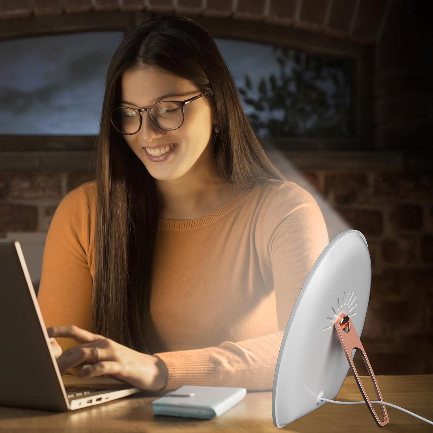 Comfytemp Lámpara de terapia de luz de 10,000 lux, espectro completo ...