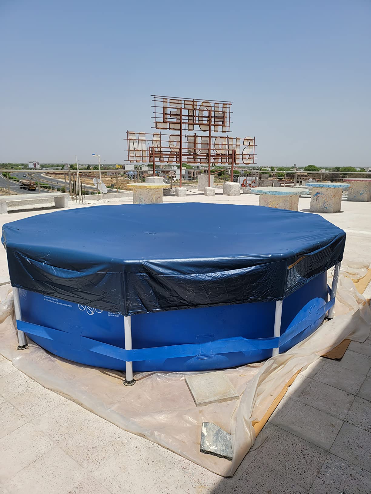 INTEX 28030E Pool Cover: For 10ft Round Metal Frame Pools – Includes ...