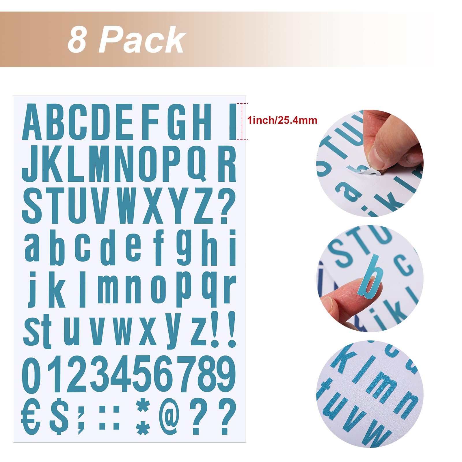 Snapklik.com : 8 Sheets Self Adhesive Vinyl Letters Numbers Kit ...
