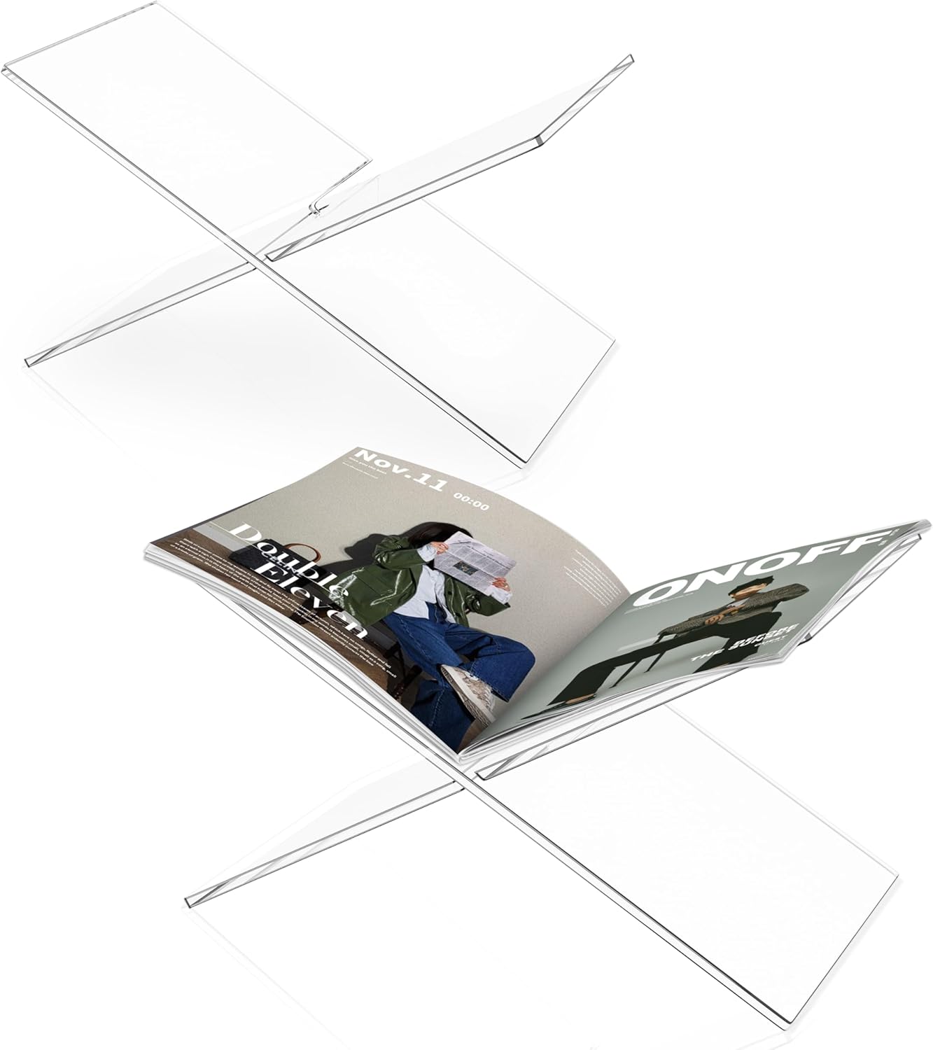 Amazon.com: Laurensory 2 Sets of Acrylic Book Stand for Display ...