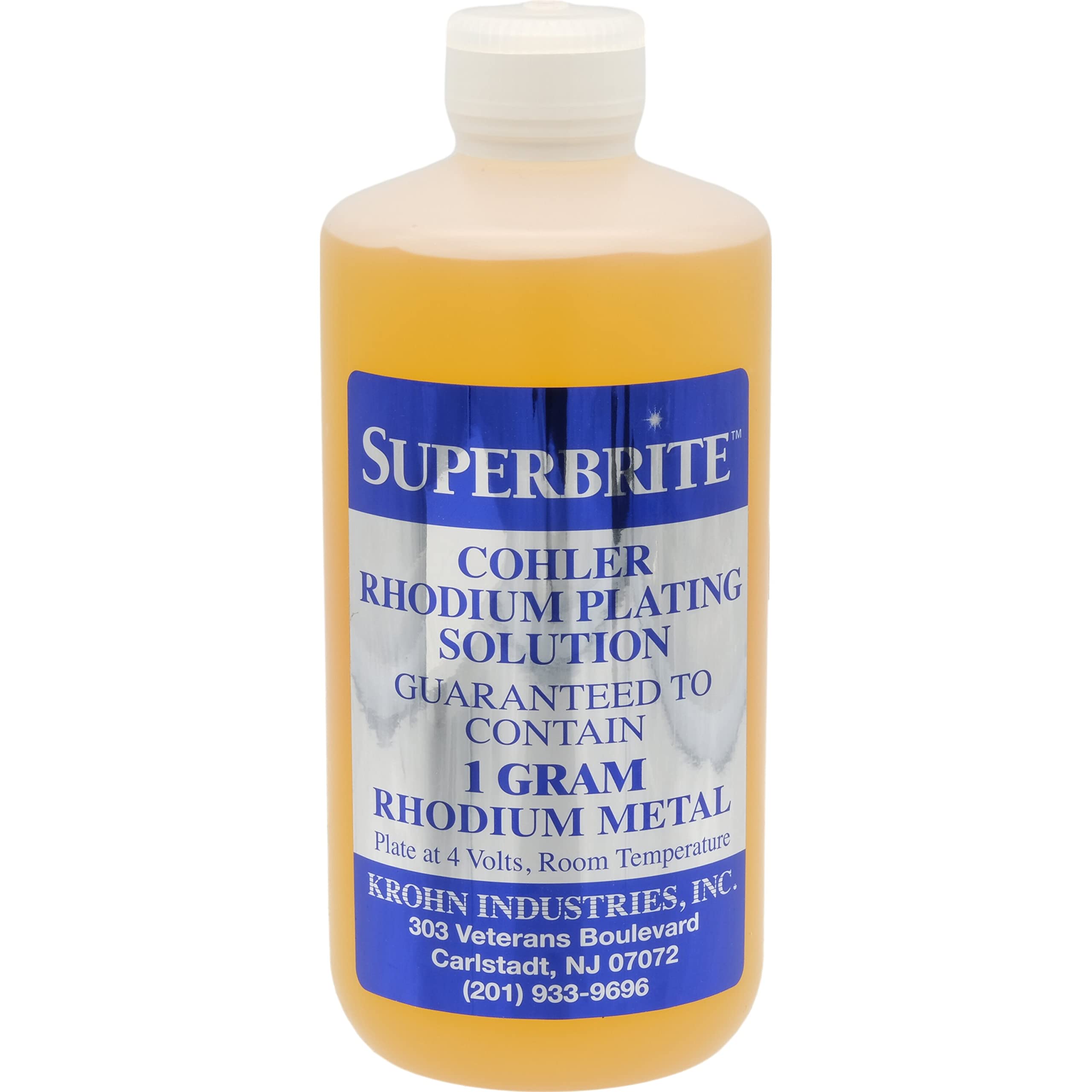 Amazon.com: SuperBrite Rhodium Plating Solution 1/2 Gram or 1 Gram ...