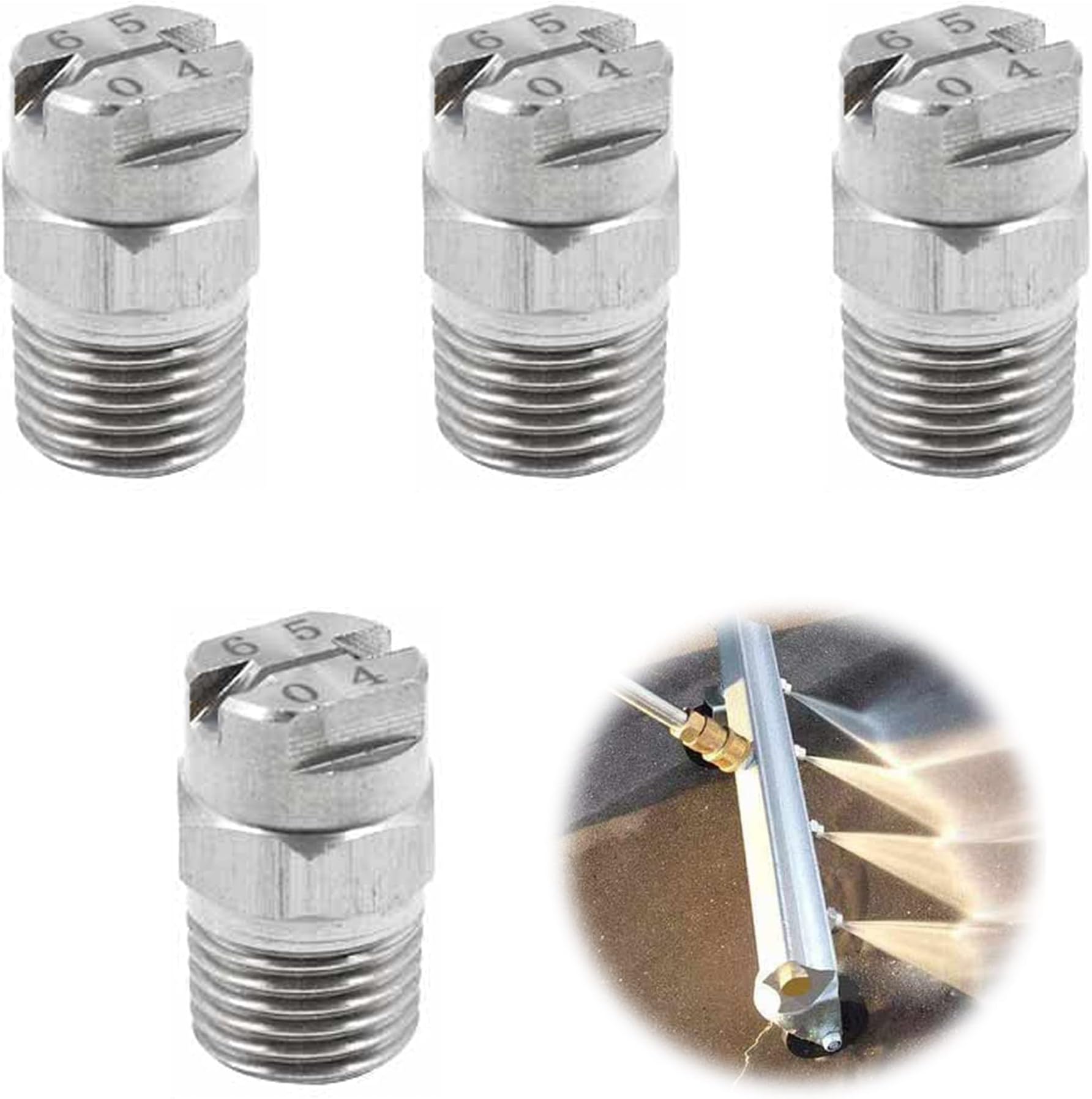 XCSJ 4pcs Punta Per Ugello In Acciaio Inox Ugello Nebulizzatore Ad Alta ...