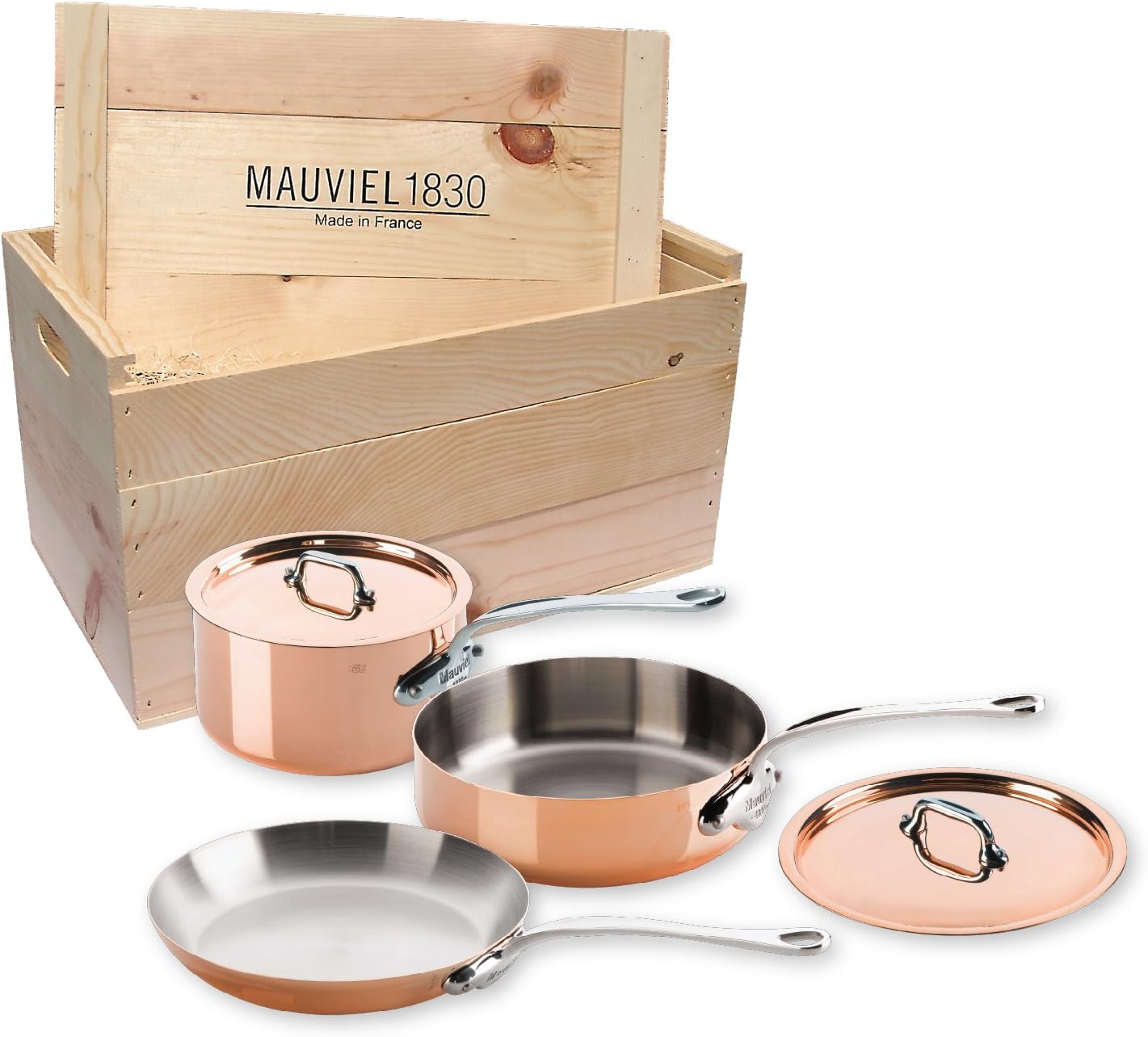 Amazon.com: Mauviel Made In France M'Heritage M150S Copper 5-Piece ...