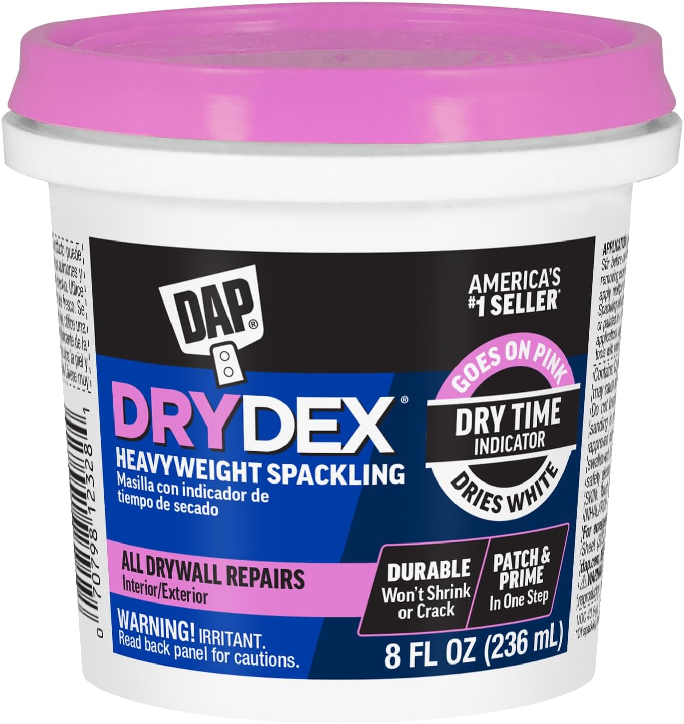 Amazon.com: Dap 12328 DryDex Spackling Interior/Exterior, 1/2-Pint ...